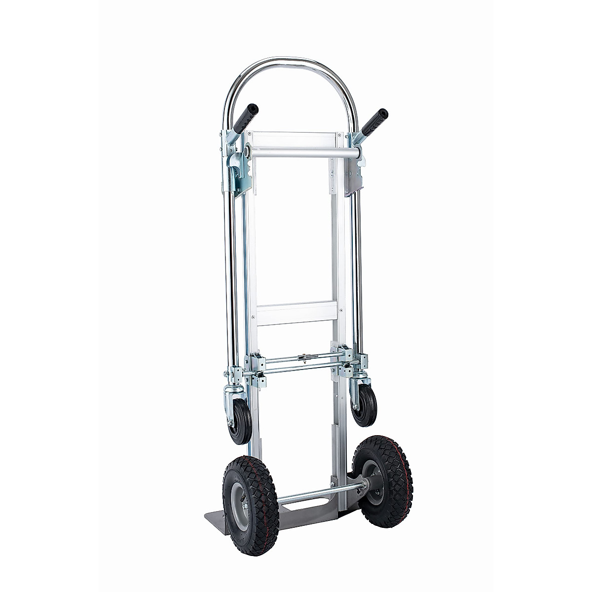 SmarketBuy 2 in 1 Hand Truck 800 LBS Weight Capacity Heavy Duty Convertible Hand Truck Durable Aluminum and Steel Construction 4 Wheels Hand Truck Dolly