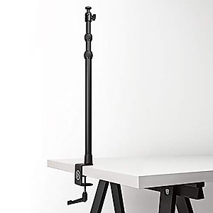 Elgato Master Mount L - Premium Desk Clamp with Pole extendable up to 125cm/49in and 1/4 inch Thread to Mount Lights, Cameras, and Microphones, perfect for Streaming, Videoconferencing, and Studios