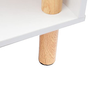 Gdrasuya10 5 Tier Tall White Bookshelf Bookcase, Free Standing Bookshelf Bookcase Open Book Shelves Modern Bookcase Display Storage Organizer for Bedroom Living Room