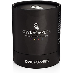 Owltoppers Silicone Bottle Cork Set, 2-Size (Pack of 4)
