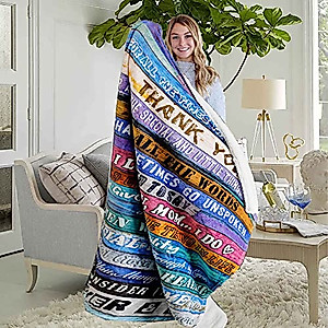 Gifts for Mom from Son or Daughter for Birthday, Christmas, Mom Throw Blanket 50"x60", Snuggly Soft Unique Lamb Plush Mother Blanket Filled with Words to Say Love You Mom Gifts for Women