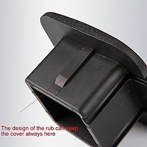Yonput 1 PC Car Trailer Cover, 1.25" Trailer Hitch Cover Tube Cap, Trailer Hook Dust Plug Square Mouth Protection Cover, Compatible for Toyota Mercedes Mopar Audi F150 Ford GMC Truck Chevy (Black)