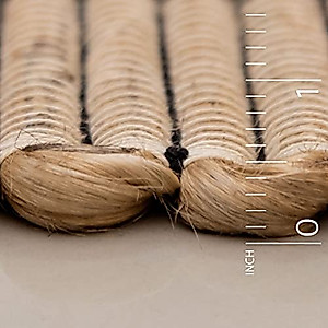 Eco Crave 2x3 Ft Small Jute Natural Area Rug, 100% Hand Woven Rug for Indoor Front Entrance Kitchen & Bathrooms, Low-Pile Floor Carpet, Premium Quality Home Decor.