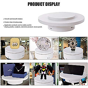 fotoconic Electric Motorized Turntable Rotating Display Stand, Remote Control Angle, Speed Direction, Various Rotation Mode, 11 Lbs Centric Loading, and 2 Pieces Magnetic Cover (4.75" & 8" Diameter)