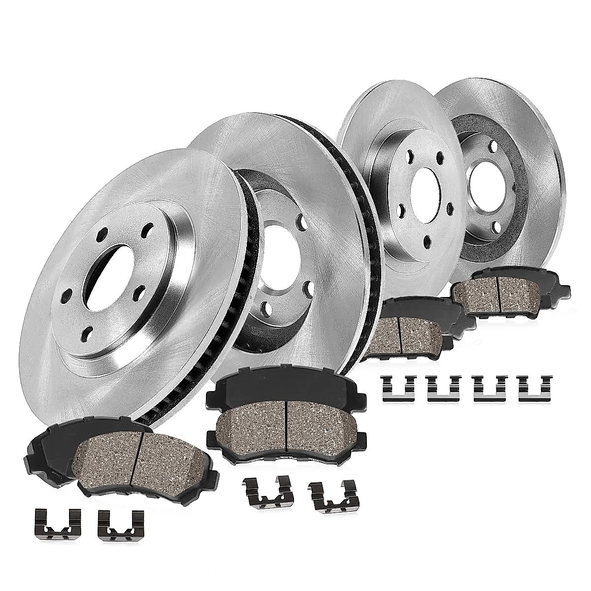 Callahan Brake Parts CRK15638 FRONT + REAR Premium Brake Rotors + Ceramic Brake Pads for Volvo S60 S80 V60 XC70