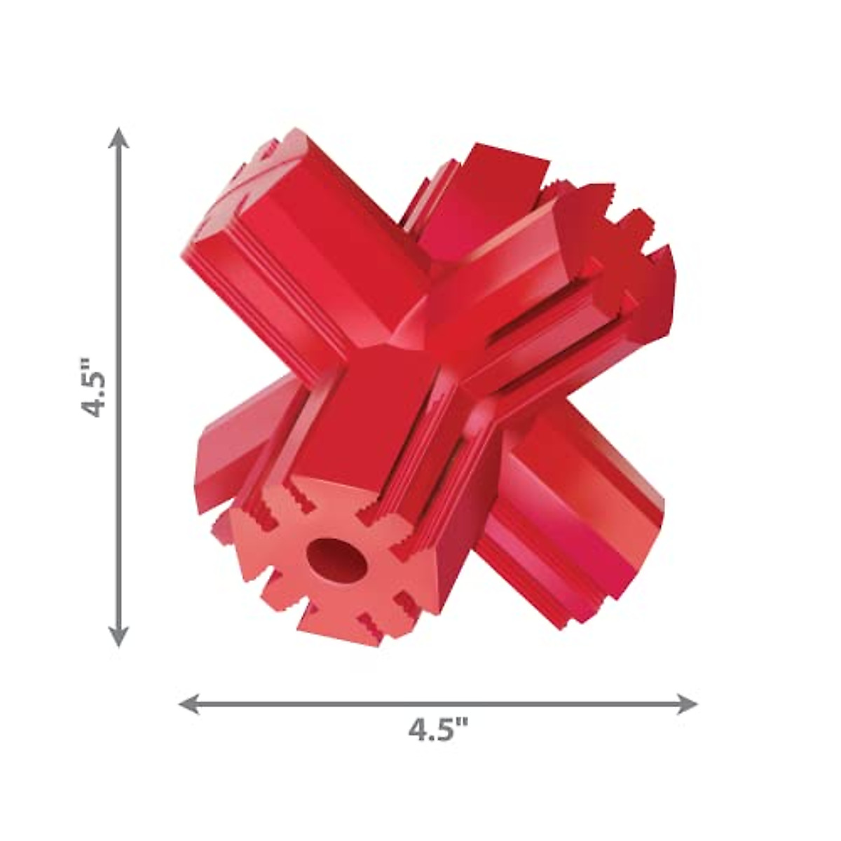 KONG Jump'N Jack - Durable Dog Chew Toy - Dental Dog Toy for Chewing & Teeth Cleaning - Rubber Dog Toys for Aggressive Chewers - Stuffable Dog Toy for Peanut Buter or Frozen Treats - Large Dogs