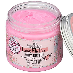 Bella & Bear Love Flutter Body Butter - Hydrating Cream for Soft, Smooth Skin | Perfect for Stretch Marks & Scars | 6.7oz of Nourishing Love