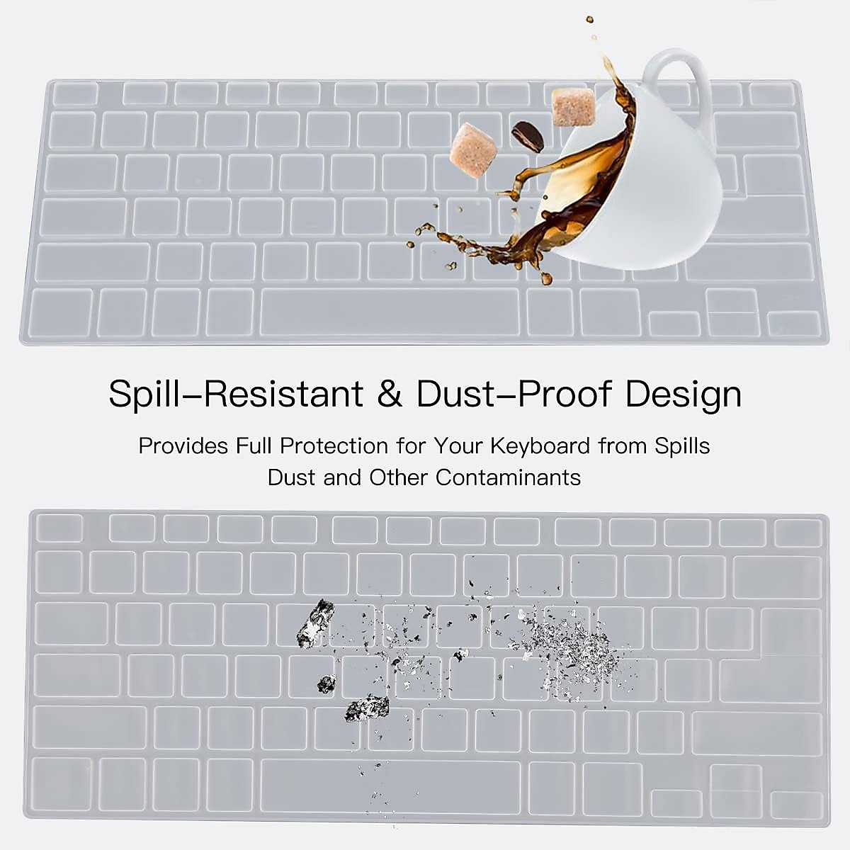 Keyboard Cover for ASUS ROG Zephyrus G14 G15 GA402 G402RJ GA503 GA503 GA503QR GA503QS GA503QM, ROG Zephyrus M16 GU603HM, TUF Dash F15 FX516PR FX516PM TUF516PE TUF516PR, ASUS ROG Flow X13 GV301QH,Clear