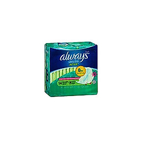 Always Fresh Ultra Thin Pads Long Super Flexi-Wings Clean Scent - 14 ct, Pack of 1