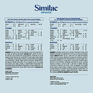 Similac Advance Infant Formula with Iron, Baby Formula Powder, 12.4-oz Can