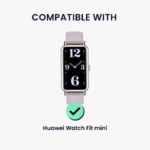 kwmobile Real Leather Watch Strap Compatible with Huawei Watch Fit Mini - Fitness Tracker Replacement Sports Wristband with Clasp