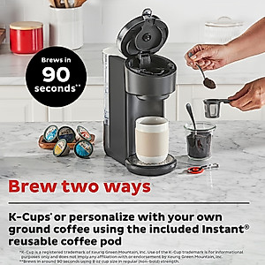 Instant Solo WIFI Connect Single Serve Coffee Maker, From the Makers of Instant Pot, Coffee Brewer, Includes Reusable Coffee Pod & Bold Setting, Brew 8 to 12oz., 40oz. Water Reservoir, Black