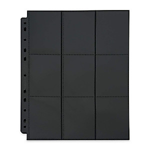 Vault X Sideloaders - 9-Pocket A4 Trading Card Binder Pages Storage Wallet - Double-Sided Side-Loading Pockets for 900 Card Capacity for TCG CCG (50 Pages)