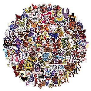 100PCS FNAF Stickers｜ Aesthetic Vinyl Waterproof Sticker for Car Motorcycle Bicycle Luggage Decal Laptop Terror Game Stickers