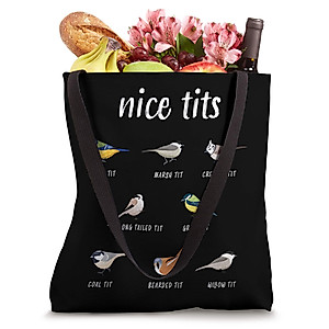 Nice-tits funny bird watching gift Birder Men Dad Tote Bag
