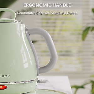 Anfilank Electric Gooseneck Kettle, 1L 1500W Fast Boil, 100% Stainless Steel BPA Free Pour-Over Coffee & Tea Kettle, Water Boiler with Auto Shut & Boil-Dry Protection, Green