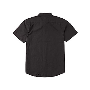 Billabong Men's Classic Sundays Woven Short Sleeve Shirt, Black Night, Large
