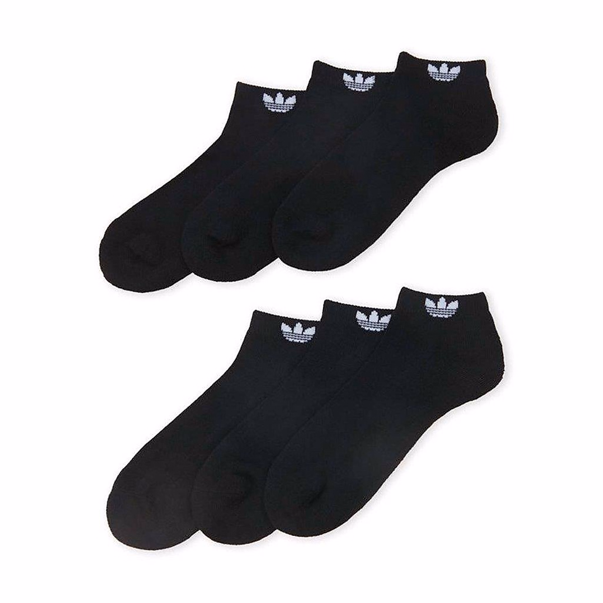 adidas Mens Athletic Low Cut Sock (6-Pack) Black Originals