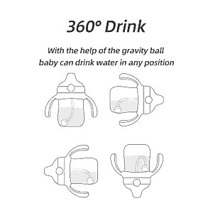 Piifur Tritan Sippy Cup with Storage Lid for 6-18 Months Leak Proof, Weighted Straw Learner Cup with Handle for Baby 8 Ounce (Pink)