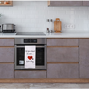 Joyriza All You Need is Love and A Dog – Funny Gifts for Dog Lovers Dog Mom Women Friends, Funny Kitchen Towels Dog Owner Gifts, Dog Lover Housewarming Gift Ideas, Absorbent Waffle Dish Towel