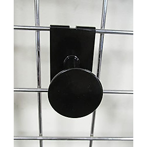 NAHANCO GWFRB 3" Gridwall Garment Hook with Disc End, Black