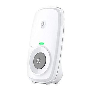 Motorola MBP24 Audio Baby Monitor with Room Temperature Display, High Sensitivity Microphone and Two-Way Talk, White