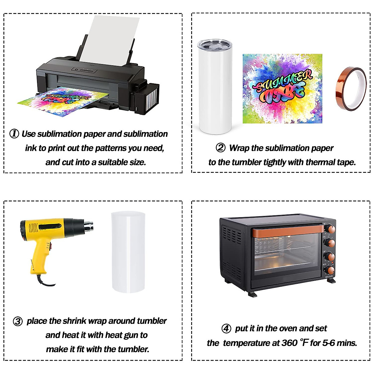 Micellwuu 50 Pack Sublimation Tumblers Bulk 20 oz Skinny Straight，Stainless Steel Sublimation Blanks Cups White, Individually Boxed