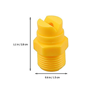 DOITOOL Water Hose Sprayer Yellow Nozzles 5pcs Plastic Nozzle Fan Shape Full Cone Tip PP Sprayer Nozzle Adaptor Connection For Home Garden (Yellow) Hose Adaptor Fire Hose Nozzle
