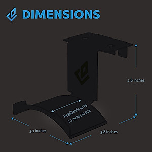 DEZCTOP Headphone Stand Holder Under Desk, PC Gaming Headset Hanger Mount, Earphone Stand Accessories, Headset Hook Holder for All Over Ear Headphone, for All Gamer Headset and Table Boards, Black