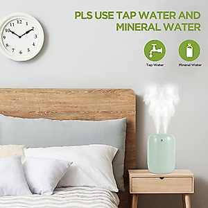 MayPal Humidifiers for Bedroom, Cool Mist Humidifier,1L Wireless Quiet Humidifiers with Battery for Baby Office,2 Spray Modes & 4Timer, Auto Shut-Off,Easy to Clean