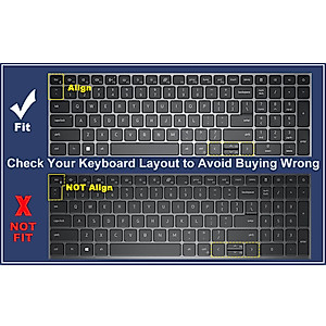 Keyboard Cover for Dell Latitude 5550 5540 5530 5531 5520 5521 3540 15.6" Laptop Keyboard Skin, Dell Precision 3560 3561 3570 3571 3580 3581 3590 3591 15.6" Laptop Keyboard Cover Protective Skin-Clear