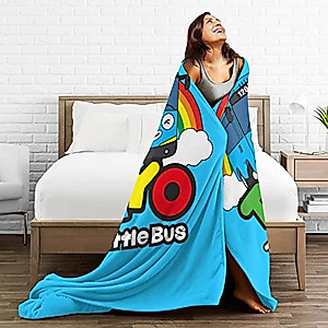 Tayo The Little Bus Blanket, Bed Throws Soft Plush Warm Sofa Bed Blanket All Season, Comfortable Lightweight Super Soft Luxury Flannel Blankets 50"X40"