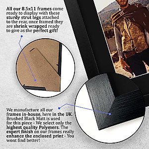 HWC Trading Clint Eastwood Gifts USL Framed Printed Signed Autograph Picture for Movie Memorabilia Fans - US Letter Size