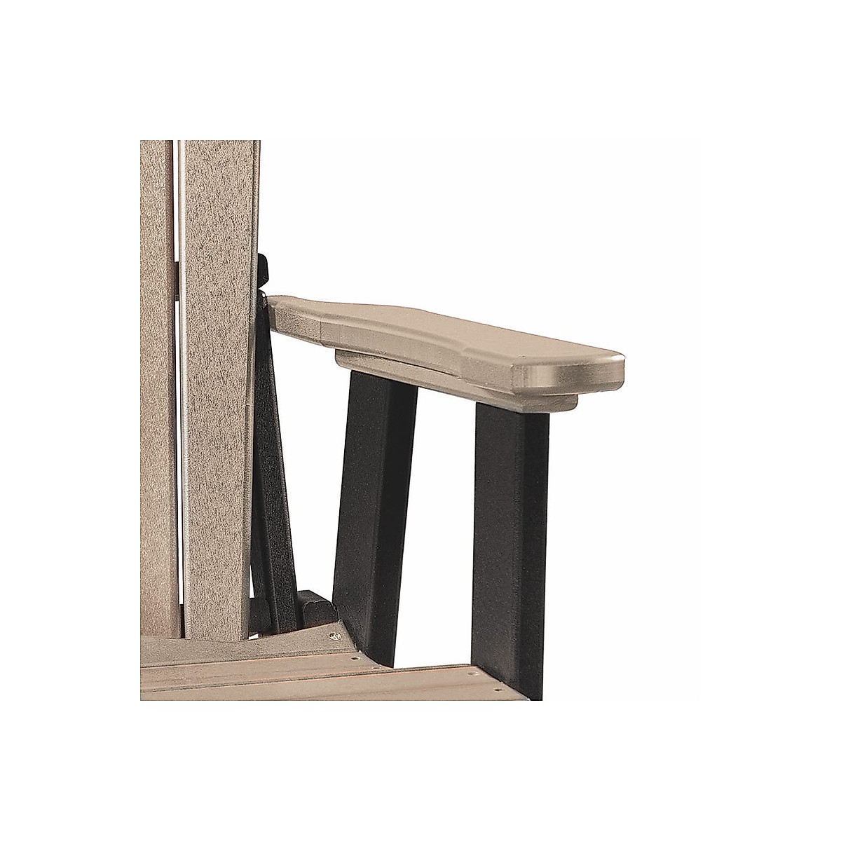 American Furniture Classics 515WWBK-K Double Glider w/Table, Weatherwood and Black