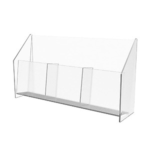 FixtureDisplays® 4 X 6 Post Card Greeting Card Notebook Display Slot Width 4.3" Clear Countertop 10853-CARD-NPF