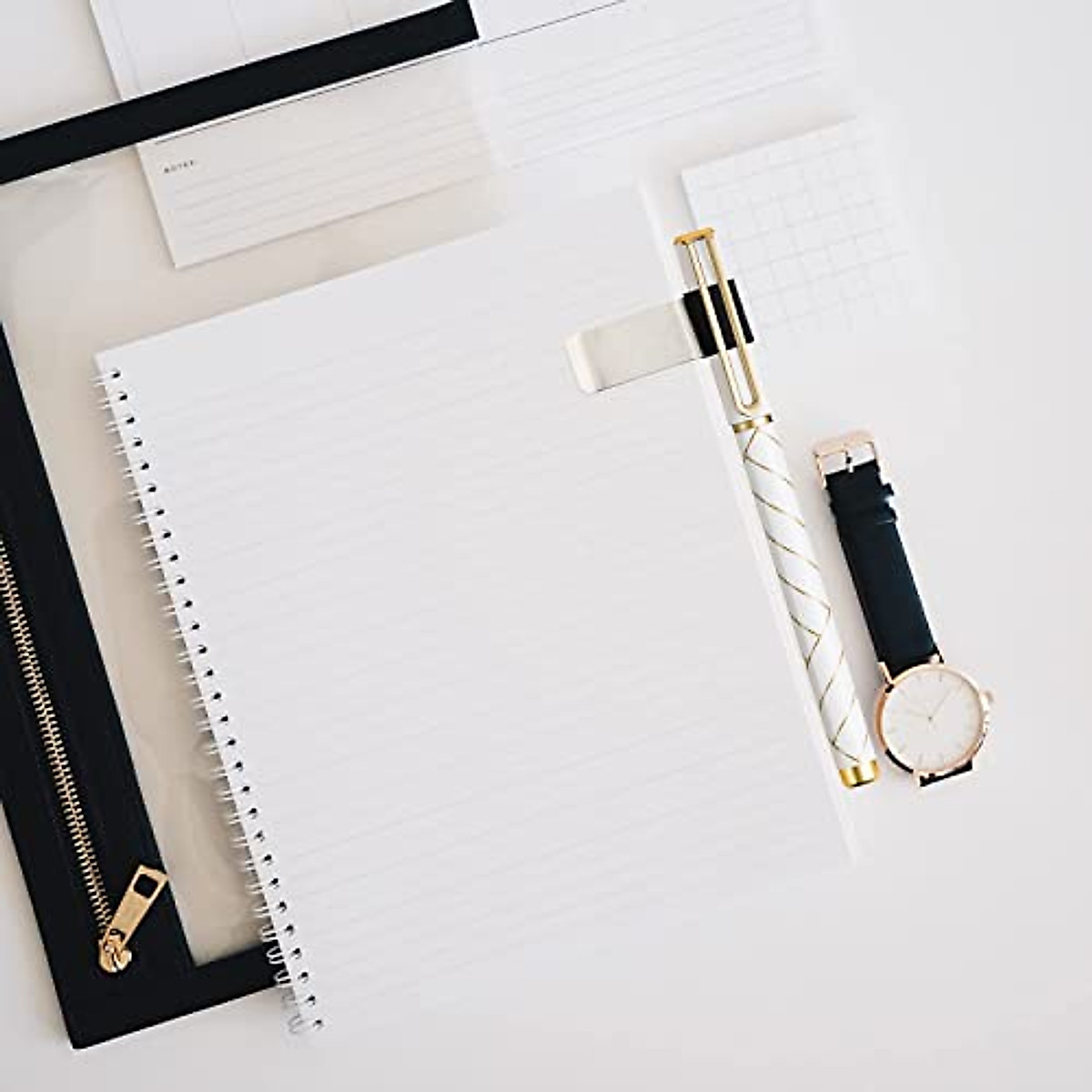 4Pcs Pen Clip for Notebook Pen Loop Holder for Notebooks PU Leather Pen Holder Pen Sleeve Pen Clips for Journal, Planner, Notebook