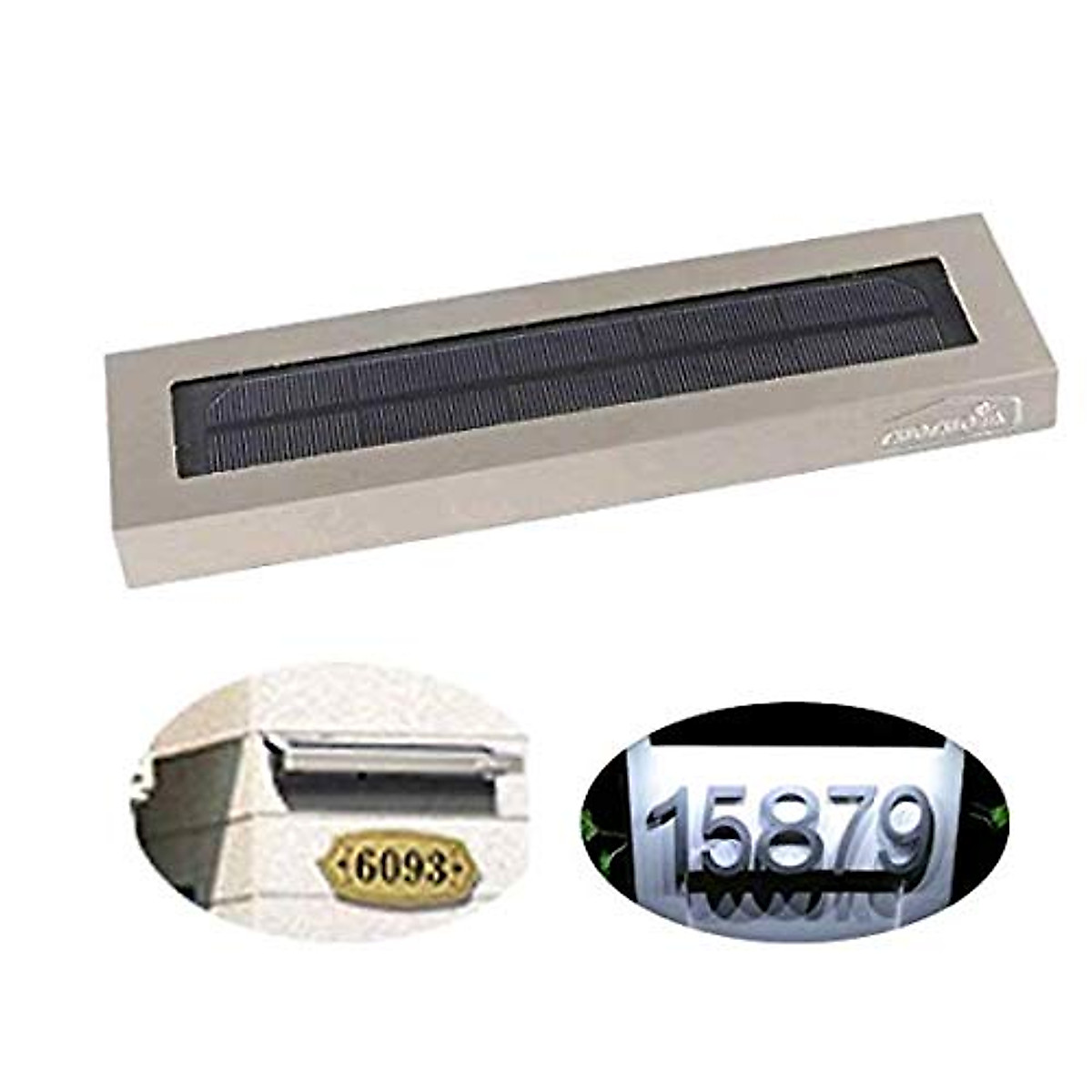 Solar Lights Outdoor for House Numbers - Outdoor Solar House Light for Address Sign Plate - Wall Light for Home,Garden or Yard