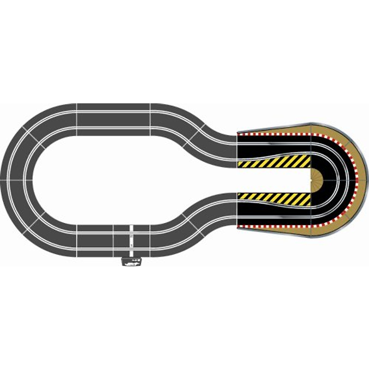 Scalextric C8512 Track Extension Pack - 2x Hairpin Curves 2 Side Swipes Borders Barriers, Large