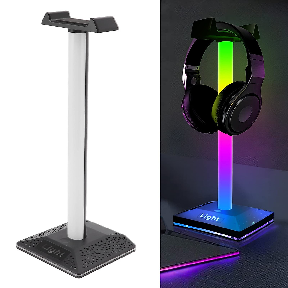 RGB Gaming Headset Stand Type C USB LED Headphone Holder for Desk Desktop Mood Lighting, Sleeping Light Table Lamps Daily Night Lights