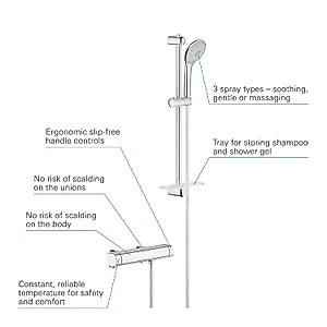 GROHE 34195001 Grohtherm 2000 Thermostatic Shower Mixer