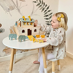 Bigjigs Toys, 100% FSC Certified Wooden Noahs Ark, Wooden Toys, Baby Toys, Toddler Toys, Noahs Ark Wooden Toy, Noahs Ark Toy, Christening Gifts For Girls and Boys