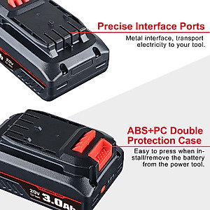 VANTTECH 2Pack V20 3.0Ah 20V Lithium Replacement for Craftsman 20V MAX Battery CMCB202 CMCB201 CMCB204 CMCB205 CMCB204-2 CMCB206 CMCS500B Compatible with Craftsman V20 Cordless Power Tools.