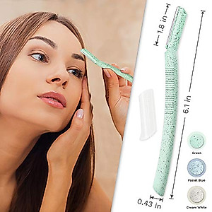 ennva Eyebrow Razor for Women | Dermaplane Facial Razor for Women Face | Hair Trimmer Face Razor for Women Body Use | Multipurpose Facial Hair Removal Disposable Blades Eyebrow Shaper Tool - 6pcs