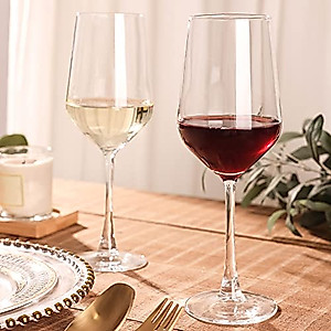 YANGNAY Wine Glasses (Set of 12, 13 Oz), Clear Wine Glasses for Red or White Wine, Smooth Rim, Dishwasher Safe