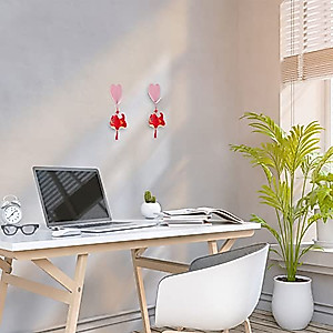 Zerodeko Ceiling Hooks 12Pcs Heart Shaped Wall Hooks Metal Decorative Cute Hook Adhesive Wall Hook Key Hat Towel Hooks Coat Wall Hangers for Home Kids Room Decoration 1 Ceiling Hook