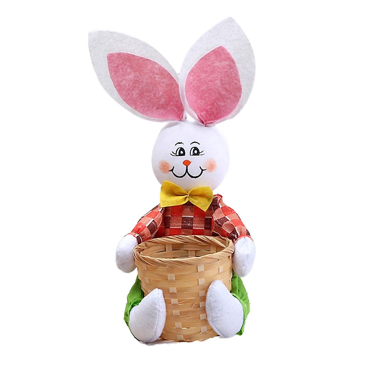 Easter Gift Baskets Empty Easter Basket for Children Easter Hamper Kids Easter Gifts Cute Bunny Easter Basket Eggs Candy Gifts Storage Rabbit Basket Easter Decoration Home Decor for Easter Day Green