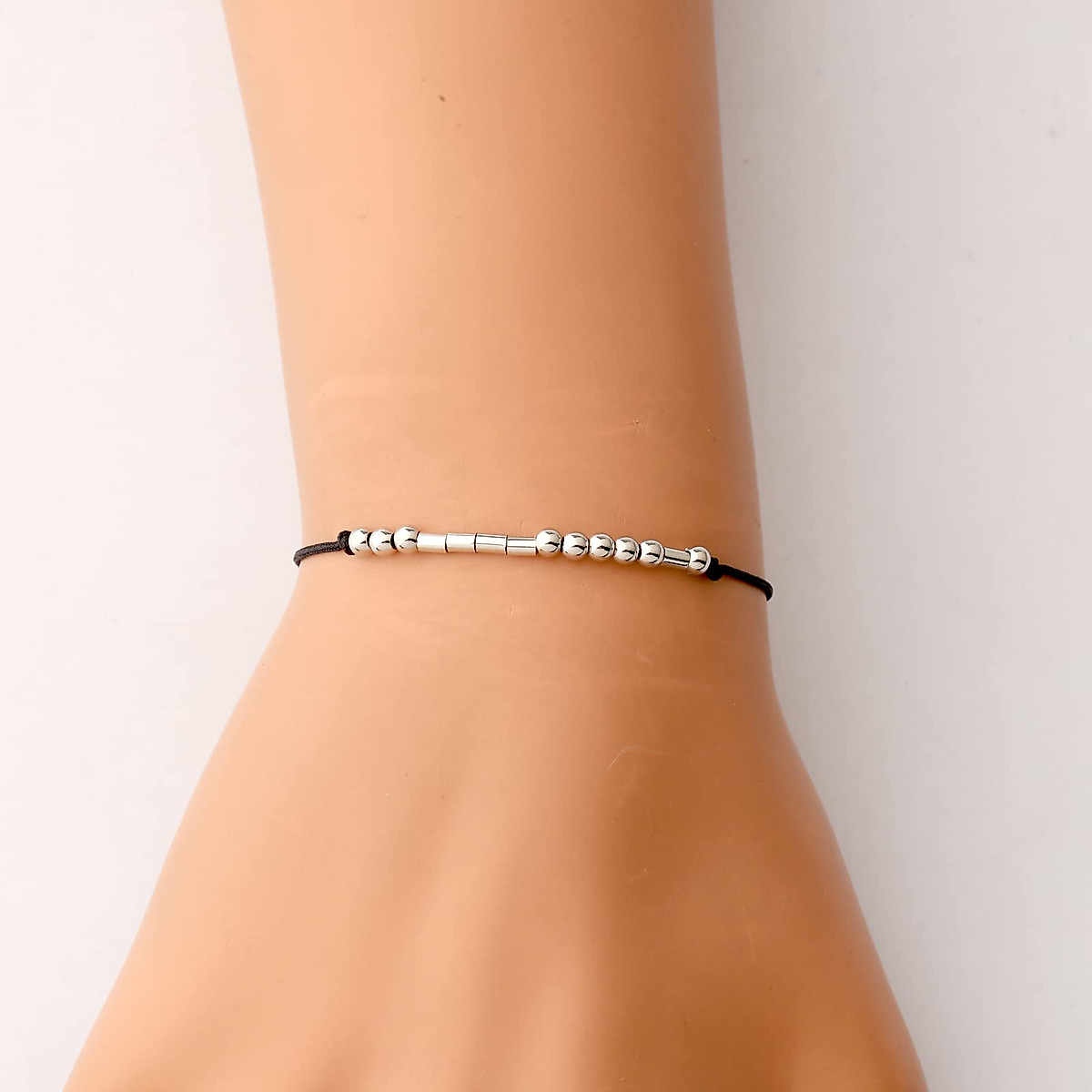 ENSIANTH Sober AF Bracelet Sober Gift Morse Code Bracelet Recovery Gift Sobriety Bracelet New Beginnings Gift (MC sober bra)