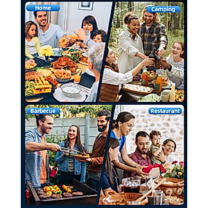 Gravity Electric Pepper and Salt Grinder Set, Adjustable Coarseness, Battery Powered with LED Light, One Hand Automatic Operation, Stainless Steel Black, 2 Pack