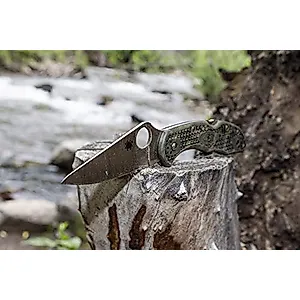 Spyderco Delica 4 Lightweight Signature Knife with 2.90" Flat-Ground Steel Blade and High-Strength Orange FRN Handle - PlainEdge - C11FPOR