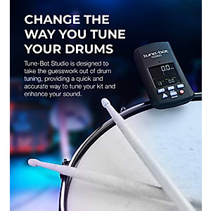 Tune-Bot Studio TBS-001 Digital Drum Tuner - Clip-On Tuner for Acoustic Drum Kits